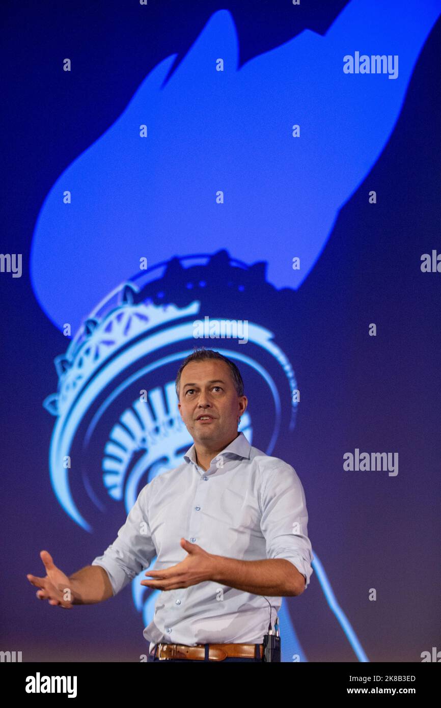 Open Vld's Egbert Lachaert pictured during the fourth political party ...