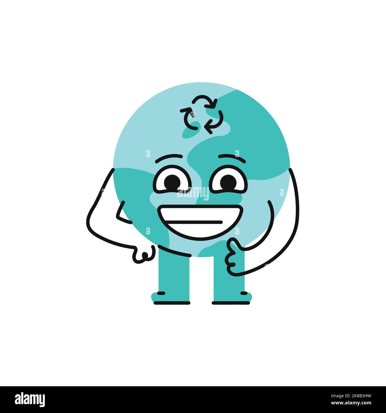 Smile planet color line icon. Ecology. Pictogram for web page Stock ...