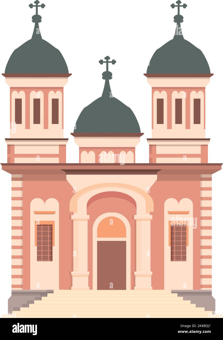 Romania church icon cartoon vector. Romanian country. National travel ...