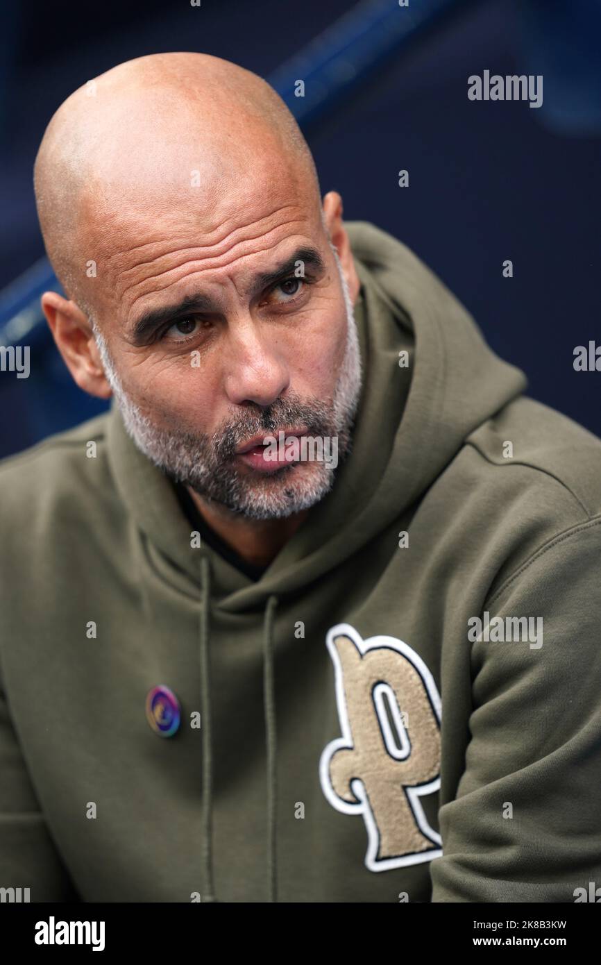 Manchester City manager Pep Guardiola during the Premier League match ...