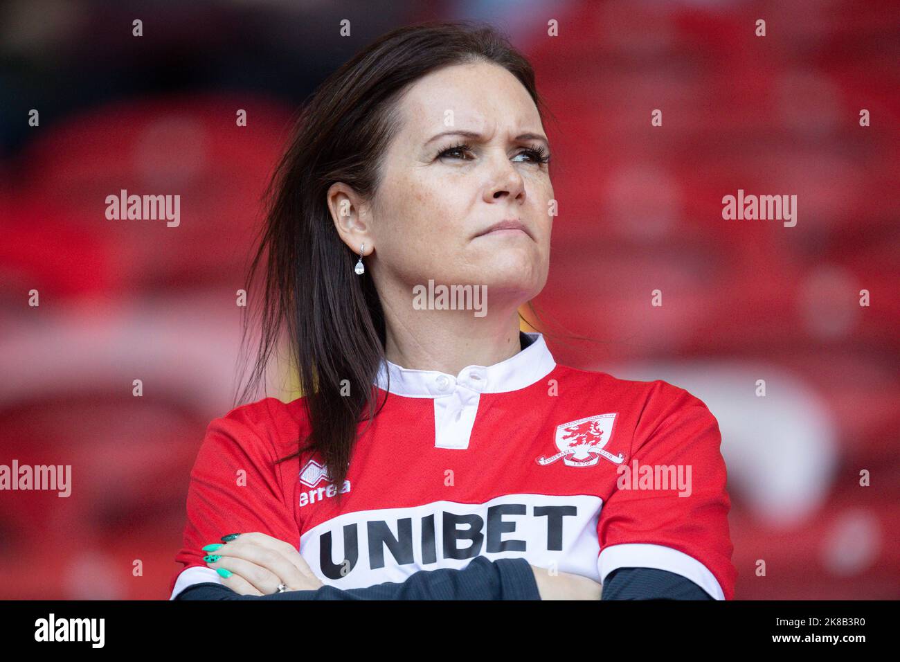 A Middlesbrough supporter during the Sky Bet Championship match ...