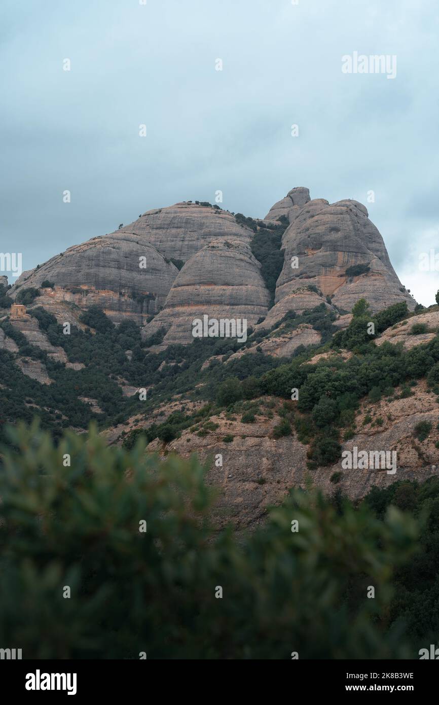 Montserrat in a cloudy conditions during the late summer season ...