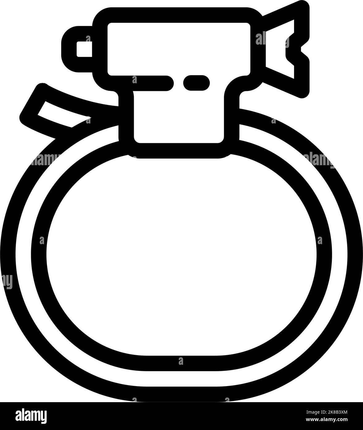 hose clamp line icon vector illustration Stock Vector Image & Art - Alamy