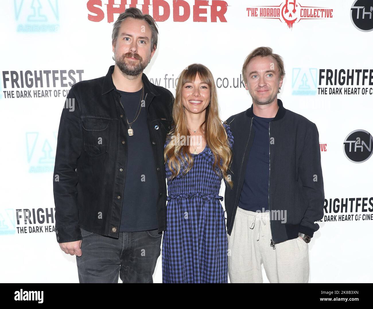 Ben Parker, Charlotte Vega and Tom Felton attend premiere of 'Burial ...