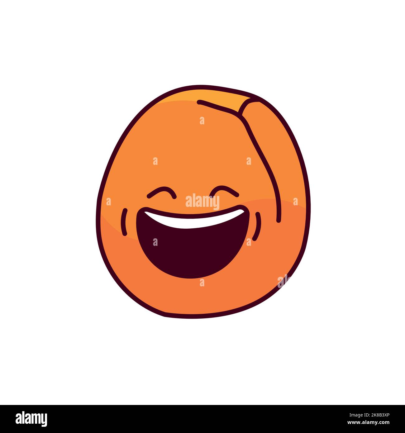 Apricot sticker Stock Vector Images - Alamy