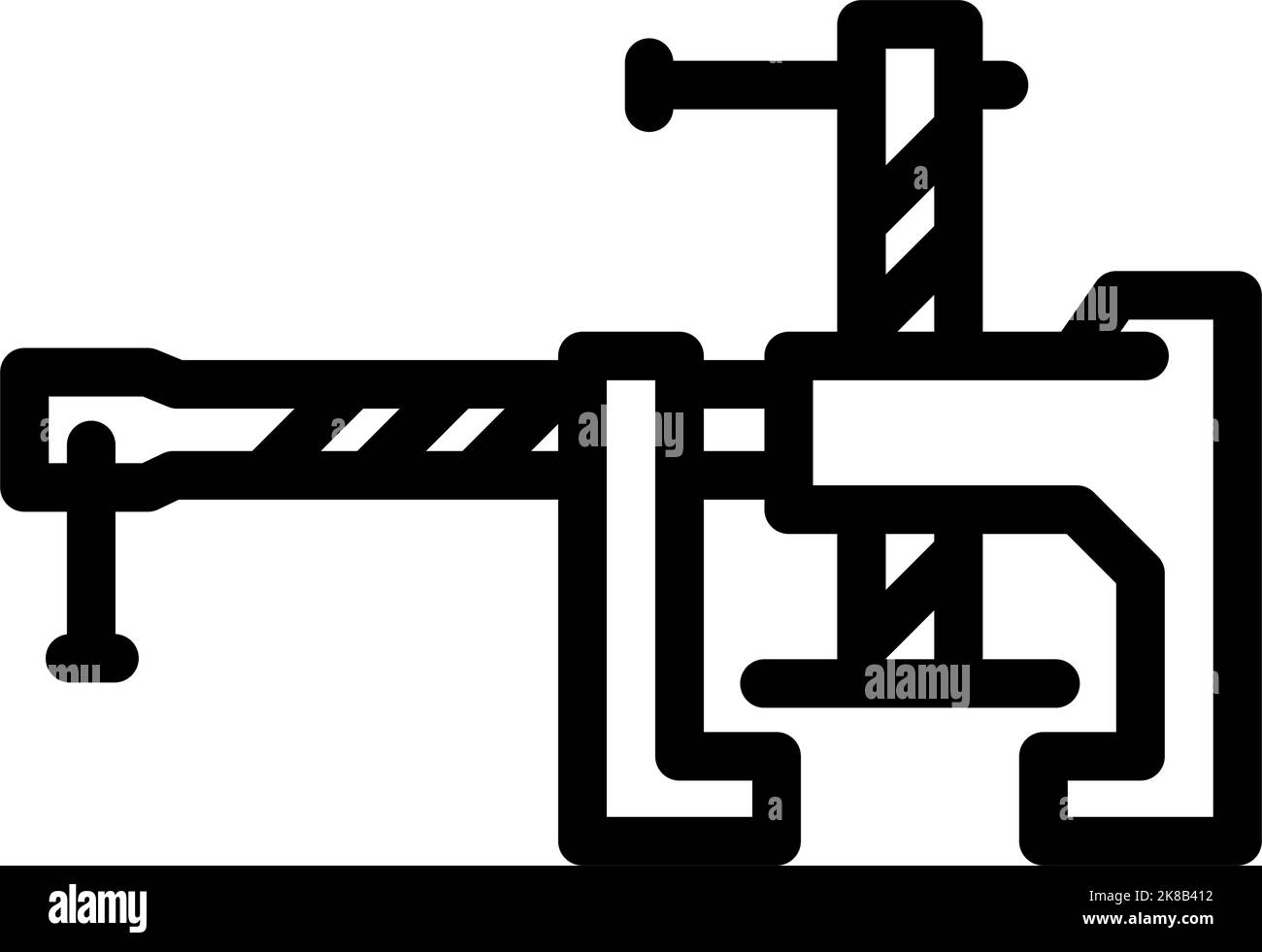 cabinetry clamp line icon vector illustration Stock Vector Image & Art ...