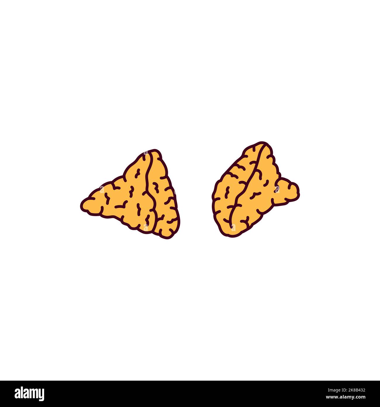 Adrenal glands color line icon. Endocrine system Stock Vector Image ...