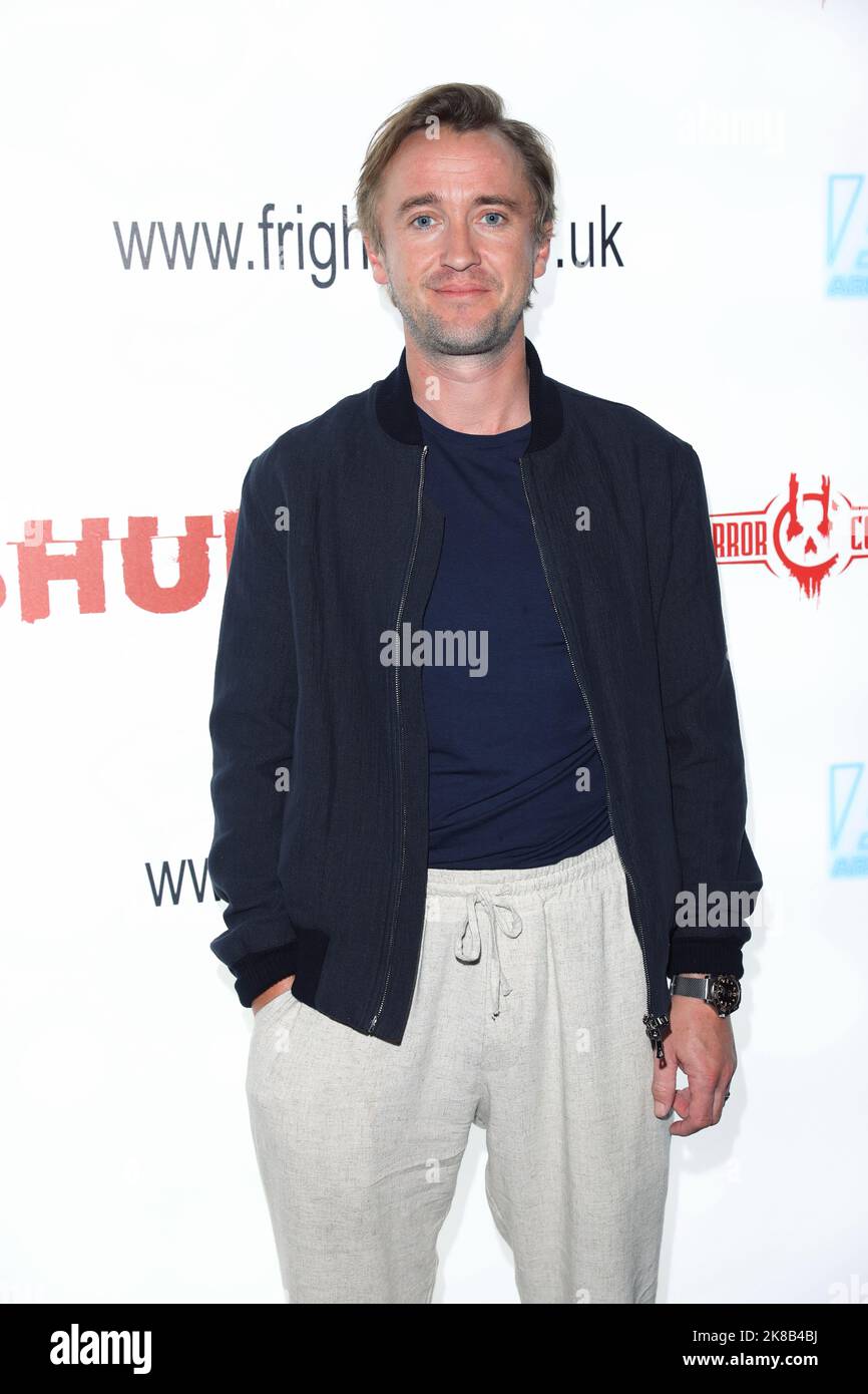 Harry Potter actor Tom Felton attends premiere of 'Burial' at Arrow ...