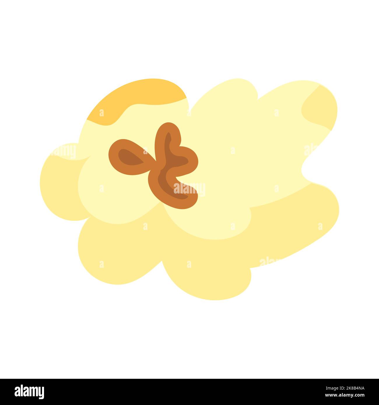 Сartoon kernel popcorn and pop corn snack. Tasty icon grain maize and ...