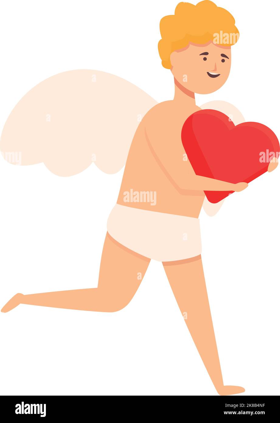 Running cupid icon cartoon vector. Love day. Romance gift Stock Vector ...