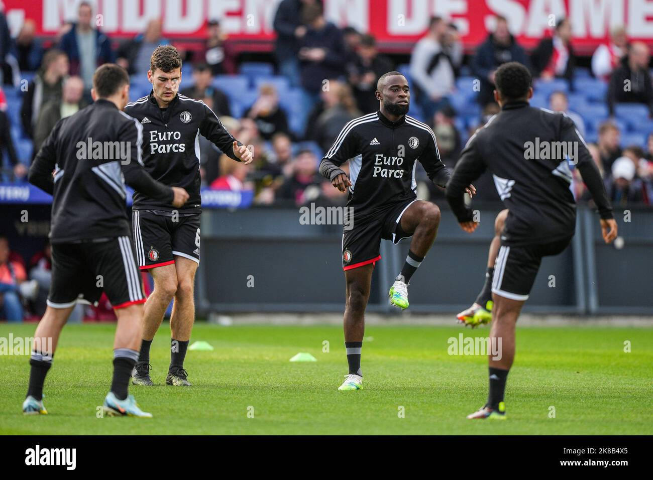 Rotterdam - Jacob Rasmussen of Feyenoord, Lutsharel Geertruida of ...