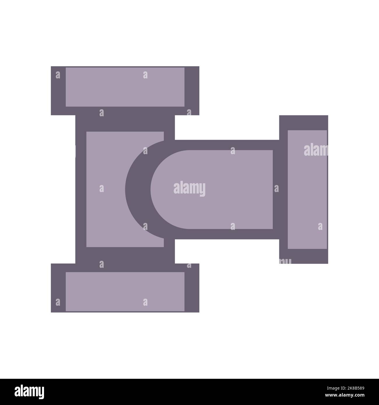 Metal pipe. Icon for pipeline and water tube construction. Industrial ...