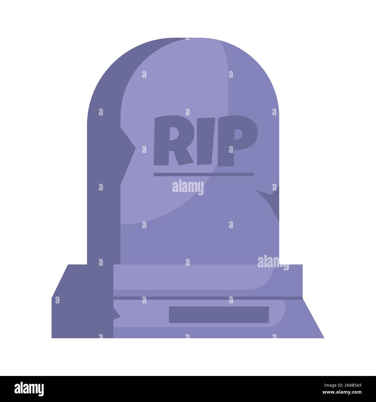 Icon cartoon headstone or tombstone for grave. Death gravestone for cemetery and dead symbol ...