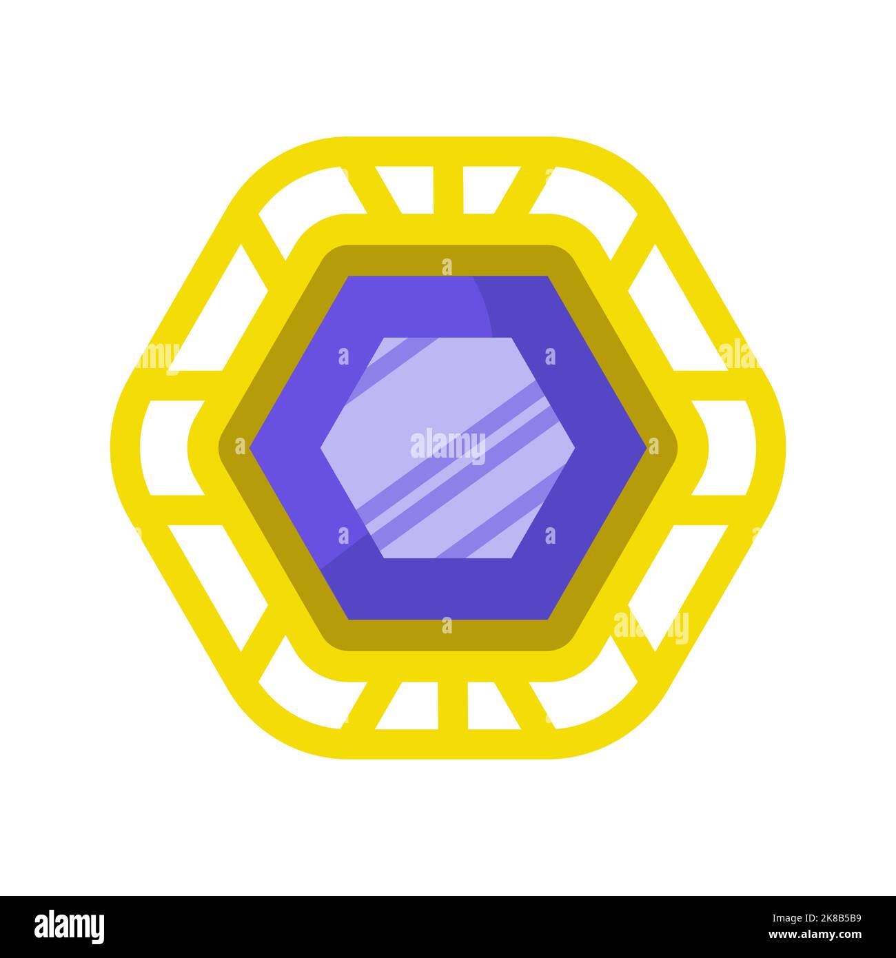 Game gem cartoon icon. Award amulet and asset interface. Jewelry ...