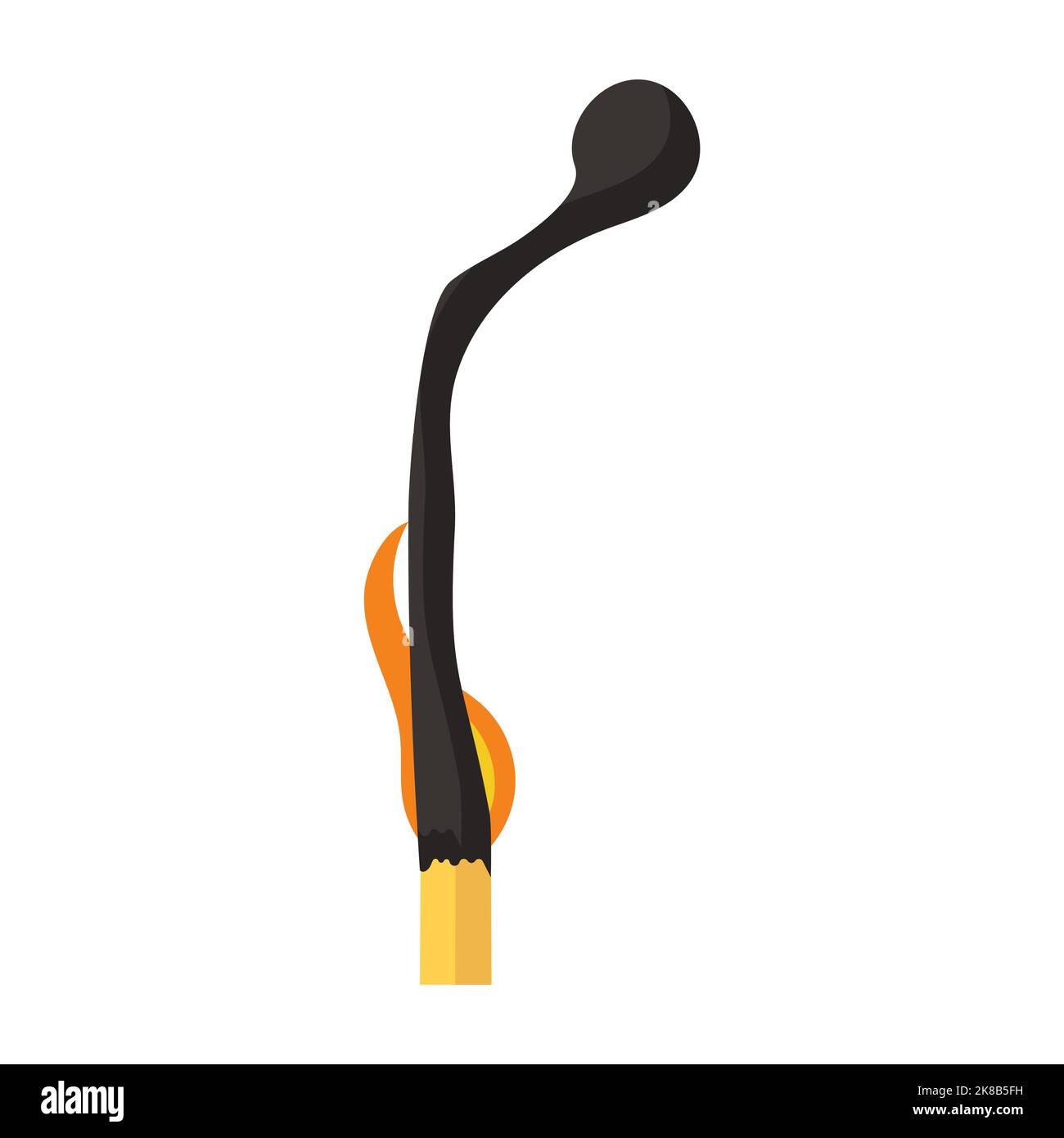 Burning match animation and flame ignite wooden stick. Matchstick fire sequence isolated icon ...