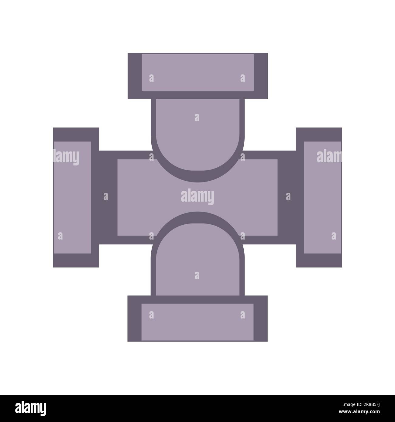 Metal pipe. Icon for pipeline and water tube construction. Industrial ...