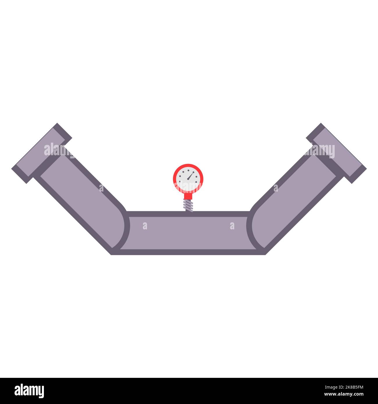 Metal pipe. Icon for pipeline and water tube construction. Industrial ...