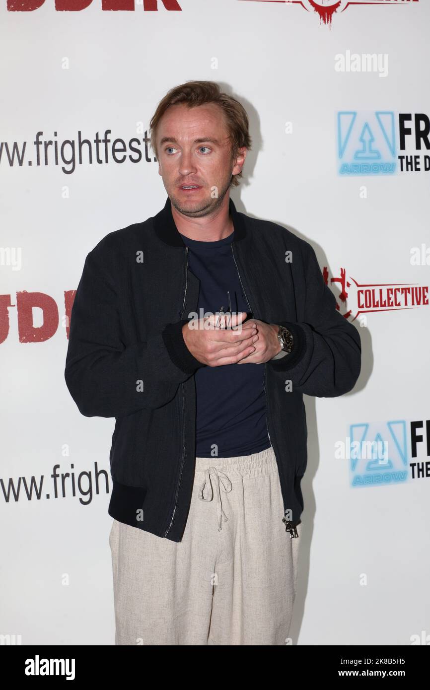 Harry Potter actor Tom Felton attends premiere of 'Burial' at Arrow ...