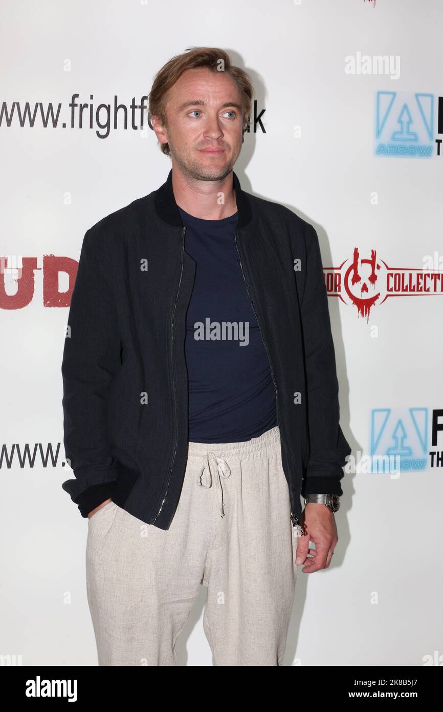 Harry Potter actor Tom Felton attends premiere of 'Burial' at Arrow ...