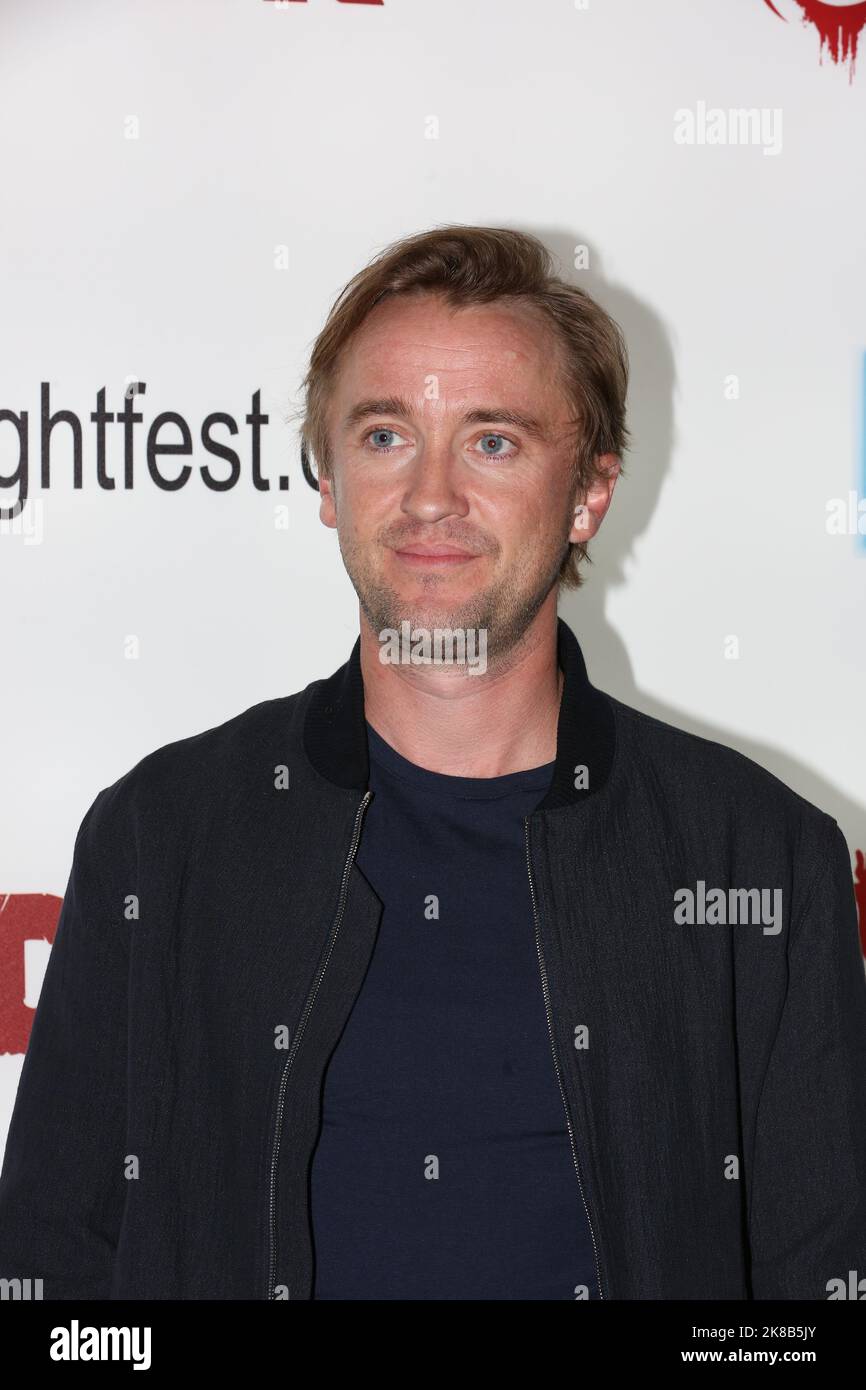 Harry Potter actor Tom Felton attends premiere of 'Burial' at Arrow ...