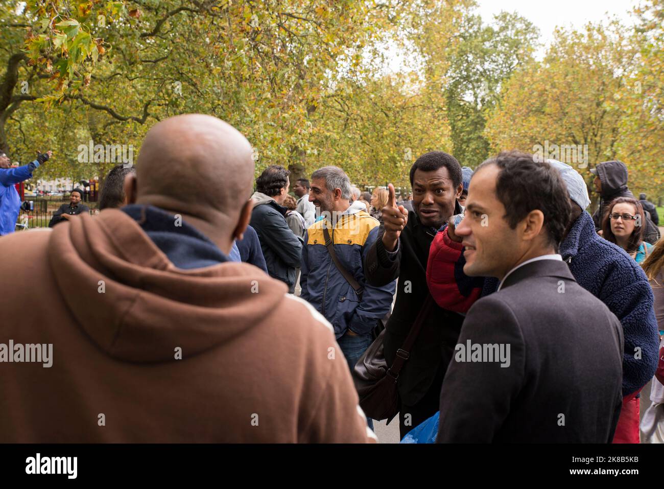 debate at Speakers' Corner in Hyde Park - London Stock Photo - Alamy