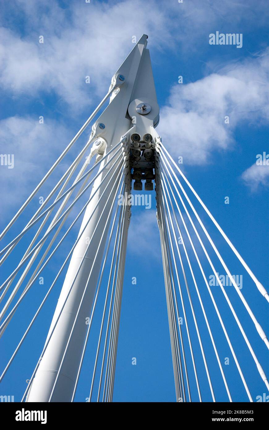 Golden Jubilee bridge support Stock Photo - Alamy