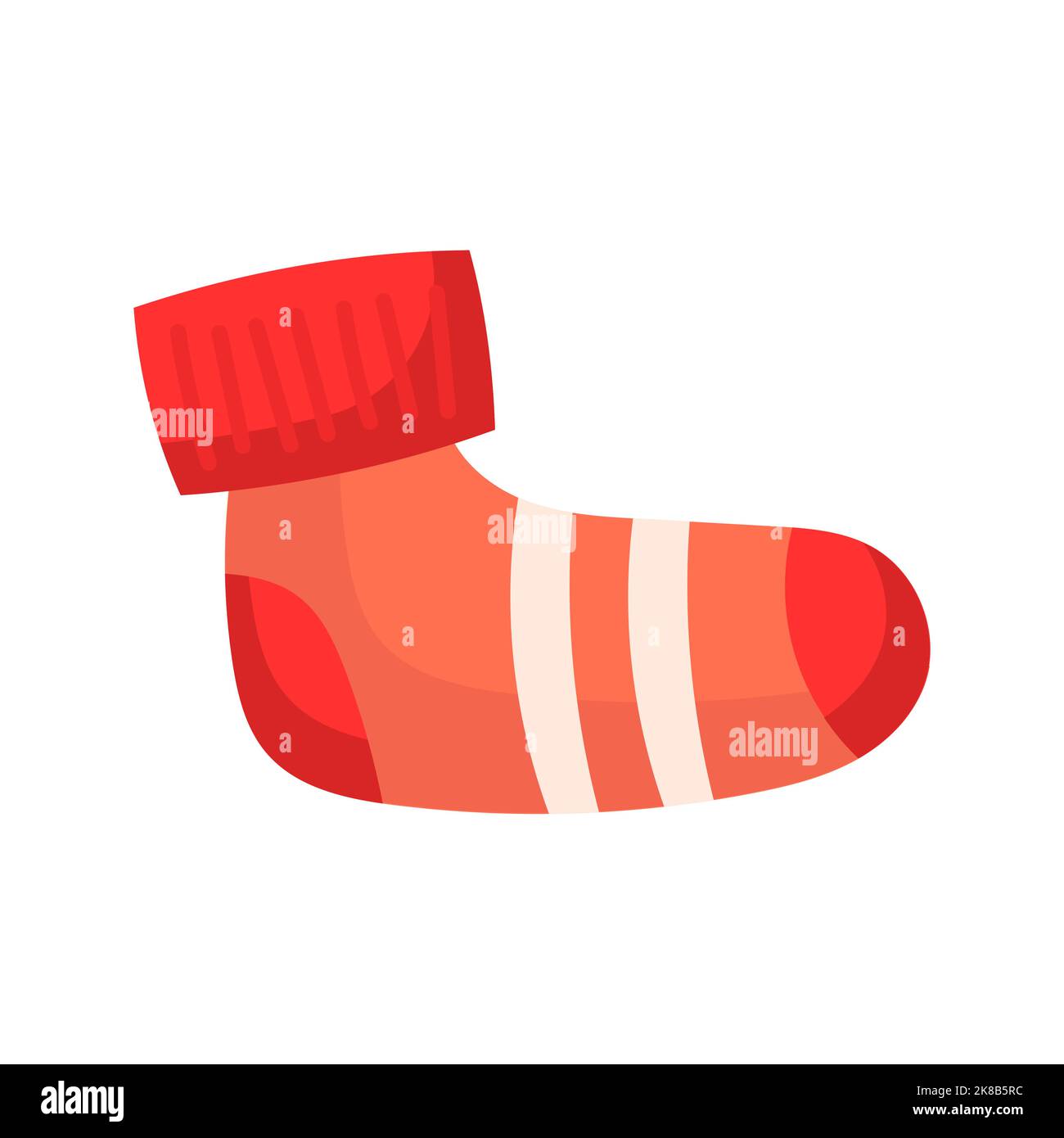Woolen socks for feet icon. Accessory cotton and cartoon clothes ...