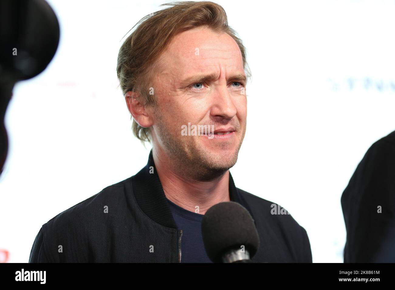 Harry Potter actor Tom Felton attends premiere of 'Burial' at Arrow ...