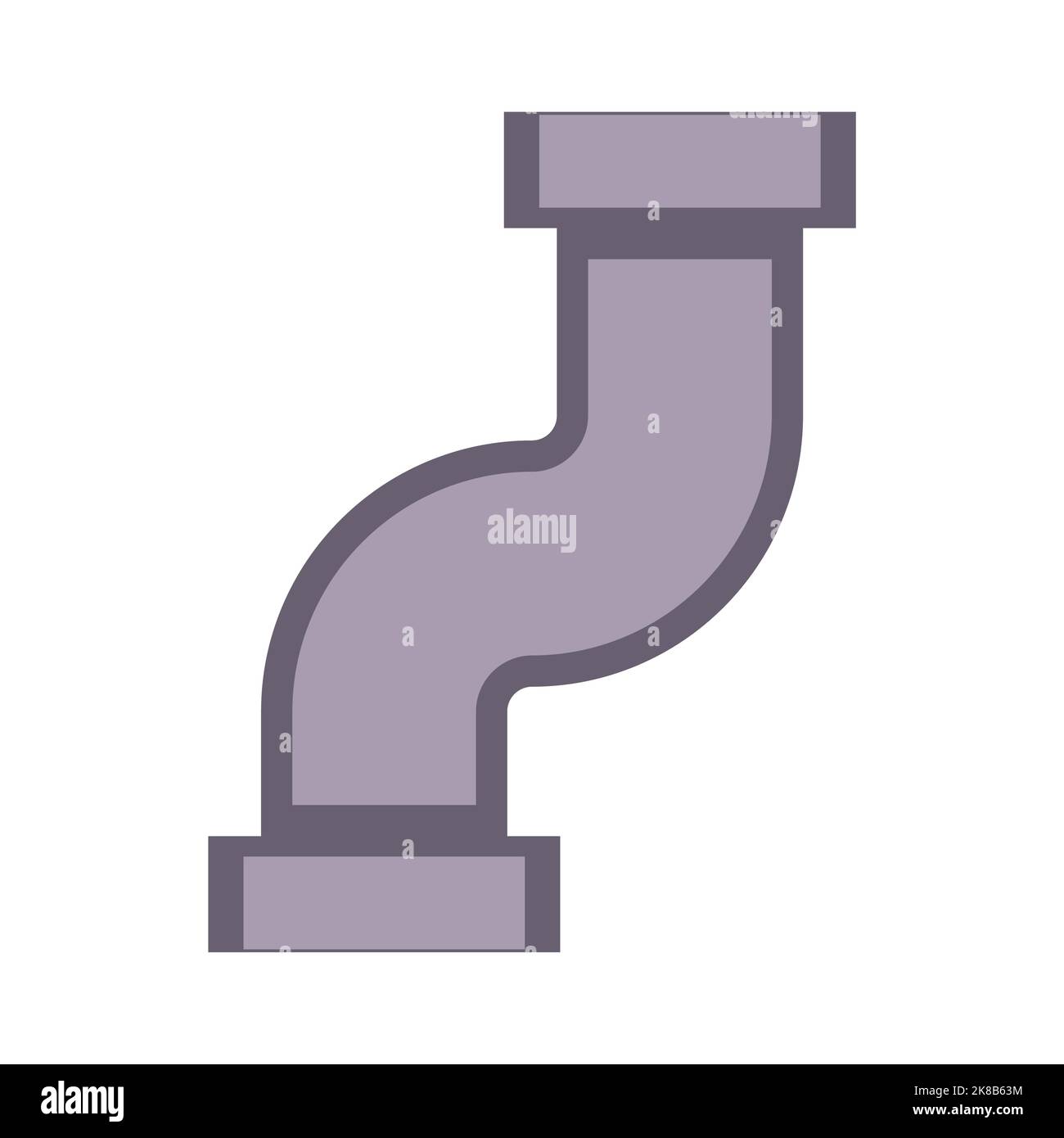 Metal pipe. Icon for pipeline and water tube construction. Industrial ...