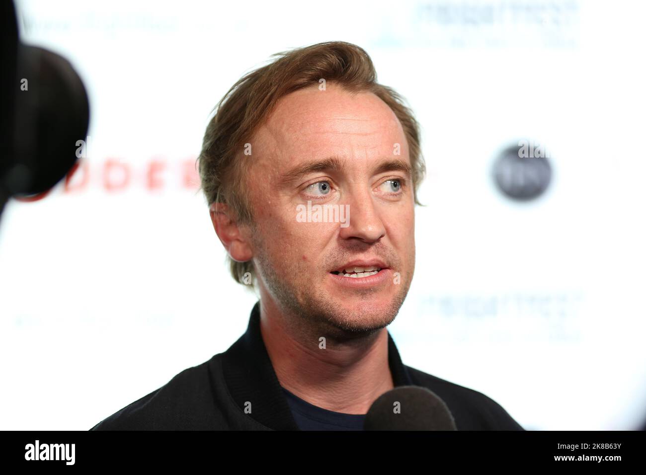 Harry Potter actor Tom Felton attends premiere of 'Burial' at Arrow ...