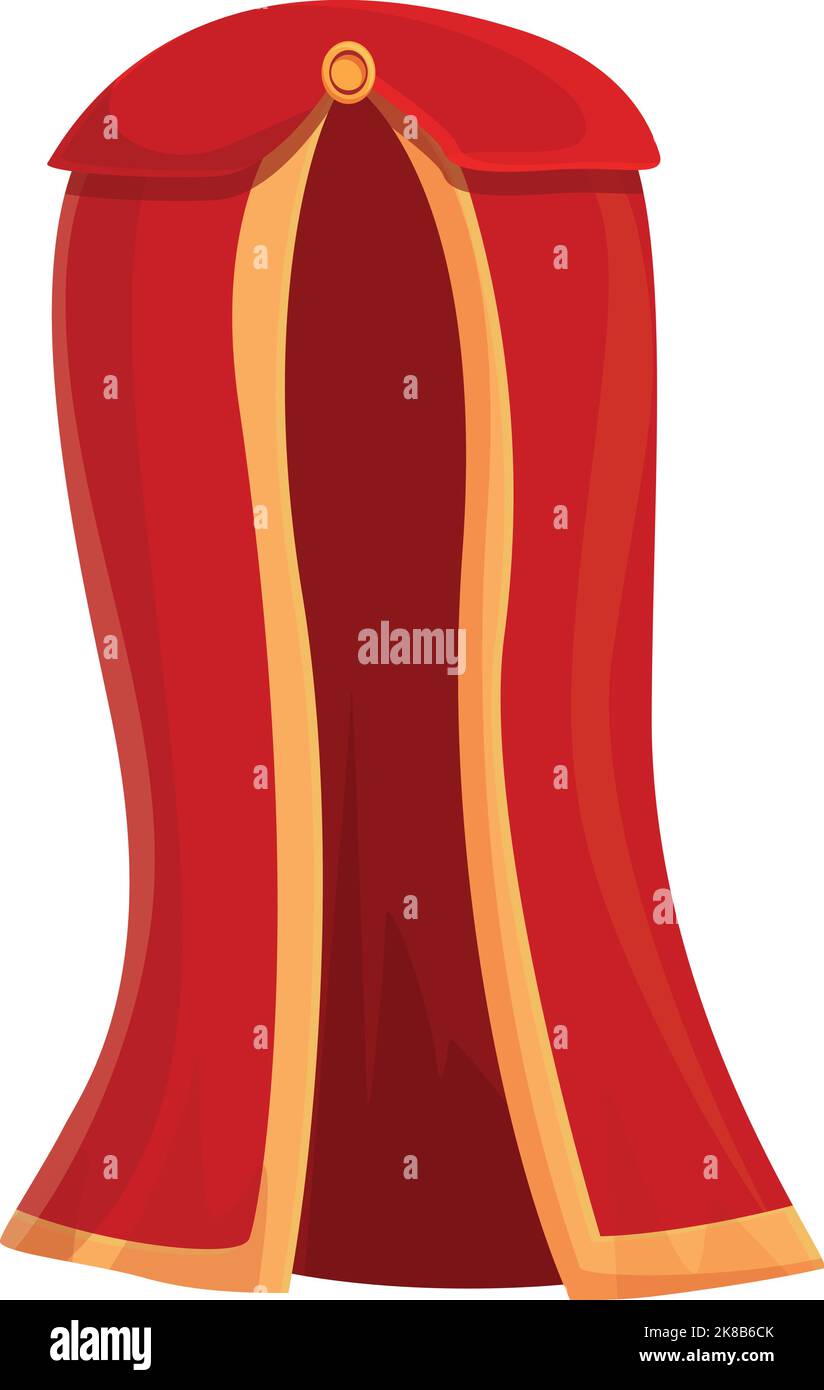Red king cloak icon cartoon vector. Vampire cape. Super hero Stock ...