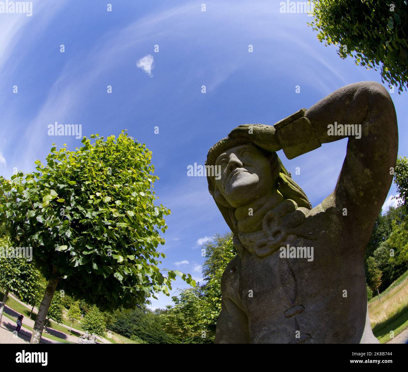 Sculptures part of the 70 sculptures of Norwegian and Faroese farmers ...