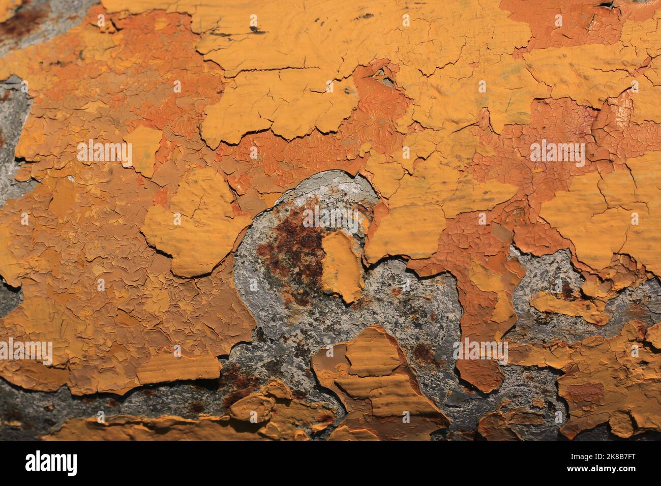 Old deteriorating paint peeling from the metal surface Stock Photo - Alamy
