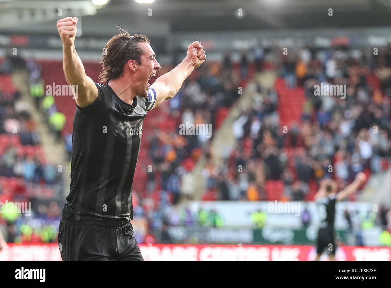 Jacob Greaves #4 of Hull City celebrates his goal to make it 0-1 during ...