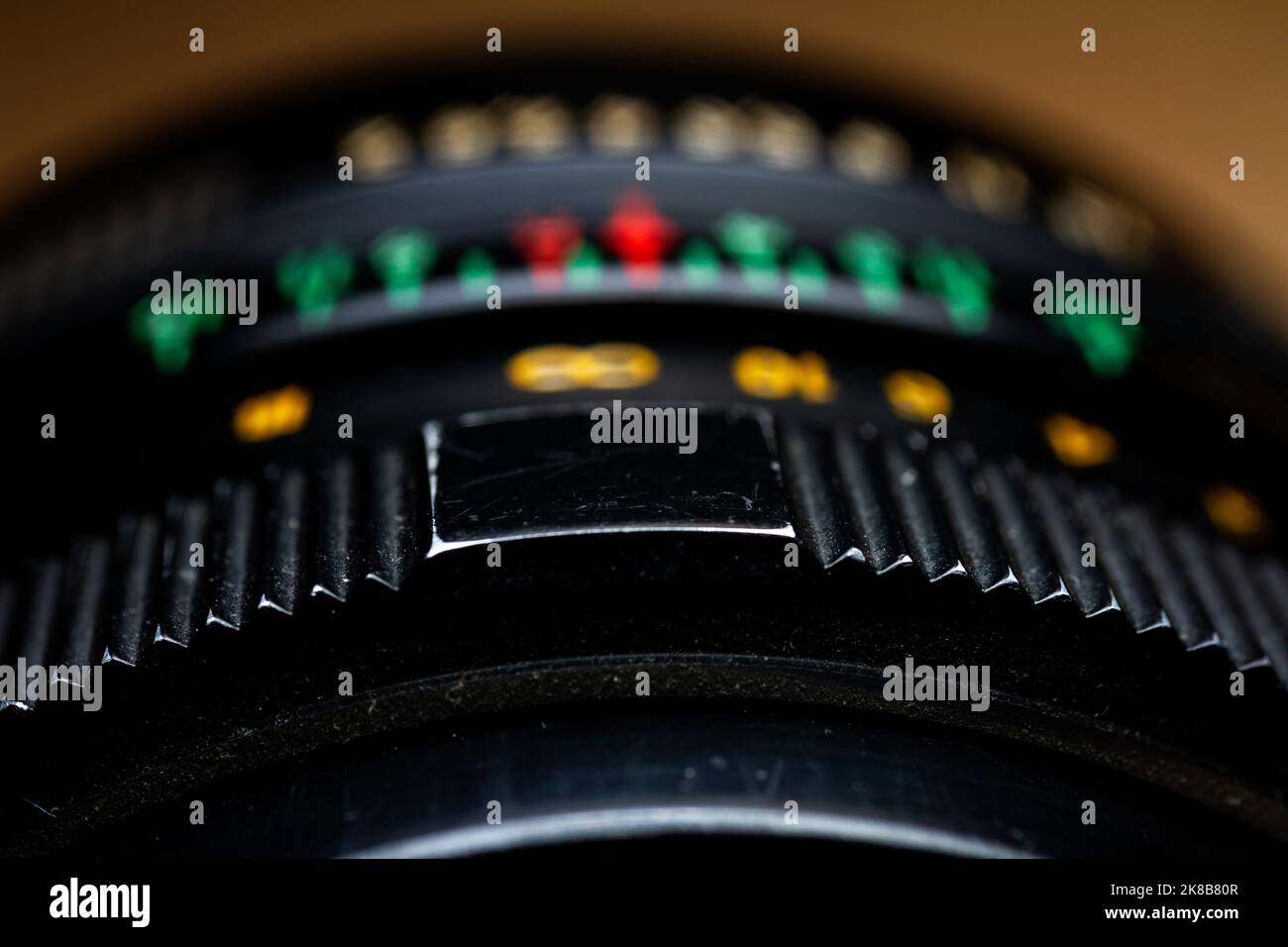 Macro of retro photo camera detail. Selective focus. Shallow depth of ...