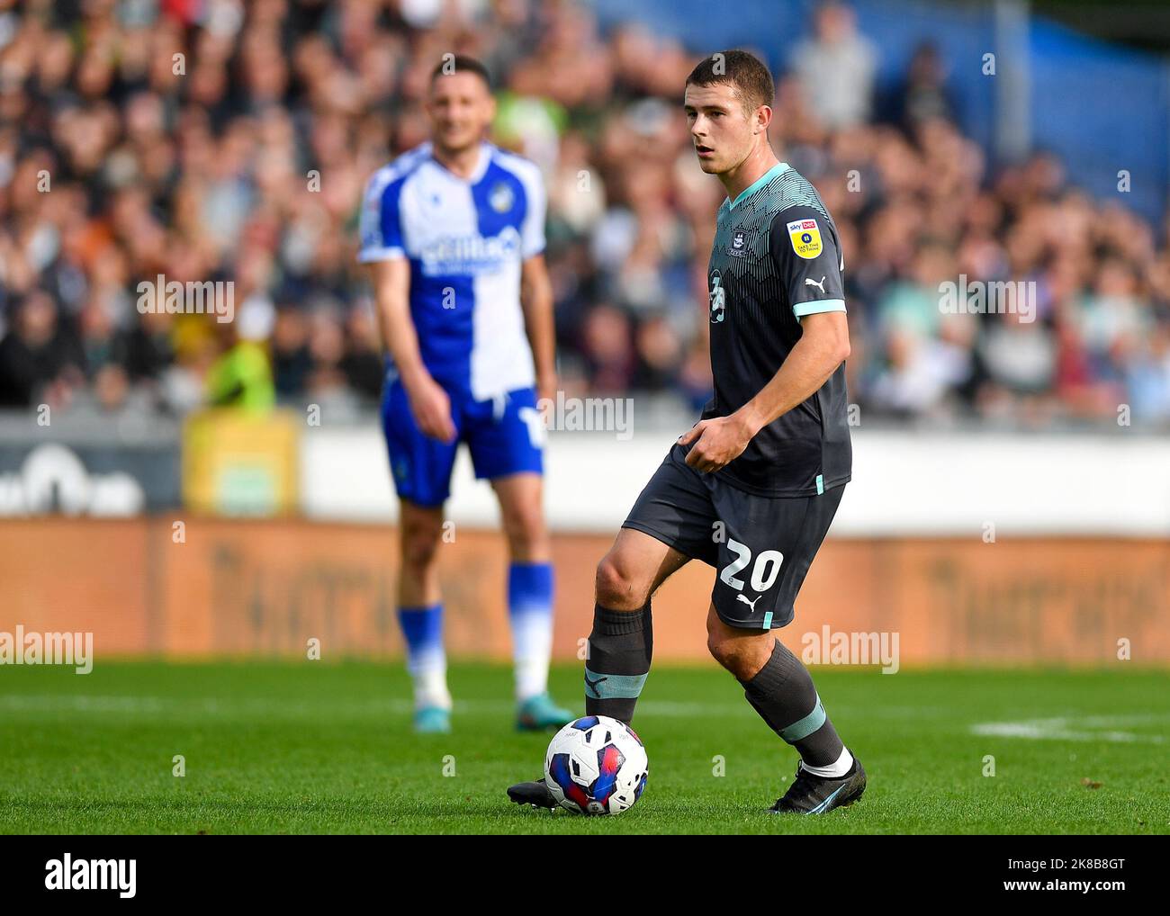 Plymouth Argyle midfielder Adam Randell (20) attacking the Sky Bet ...