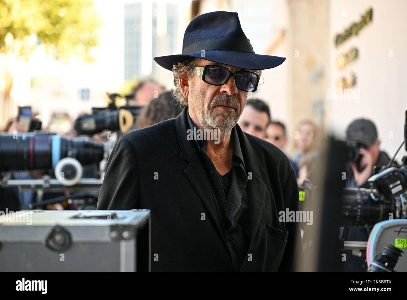 Tim Burton attending the reenactment of the first ever made film Sortie ...