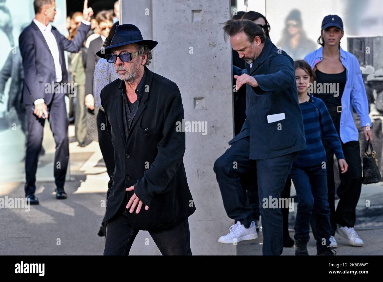 Tim Burton attending the reenactment of the first ever made film Sortie ...