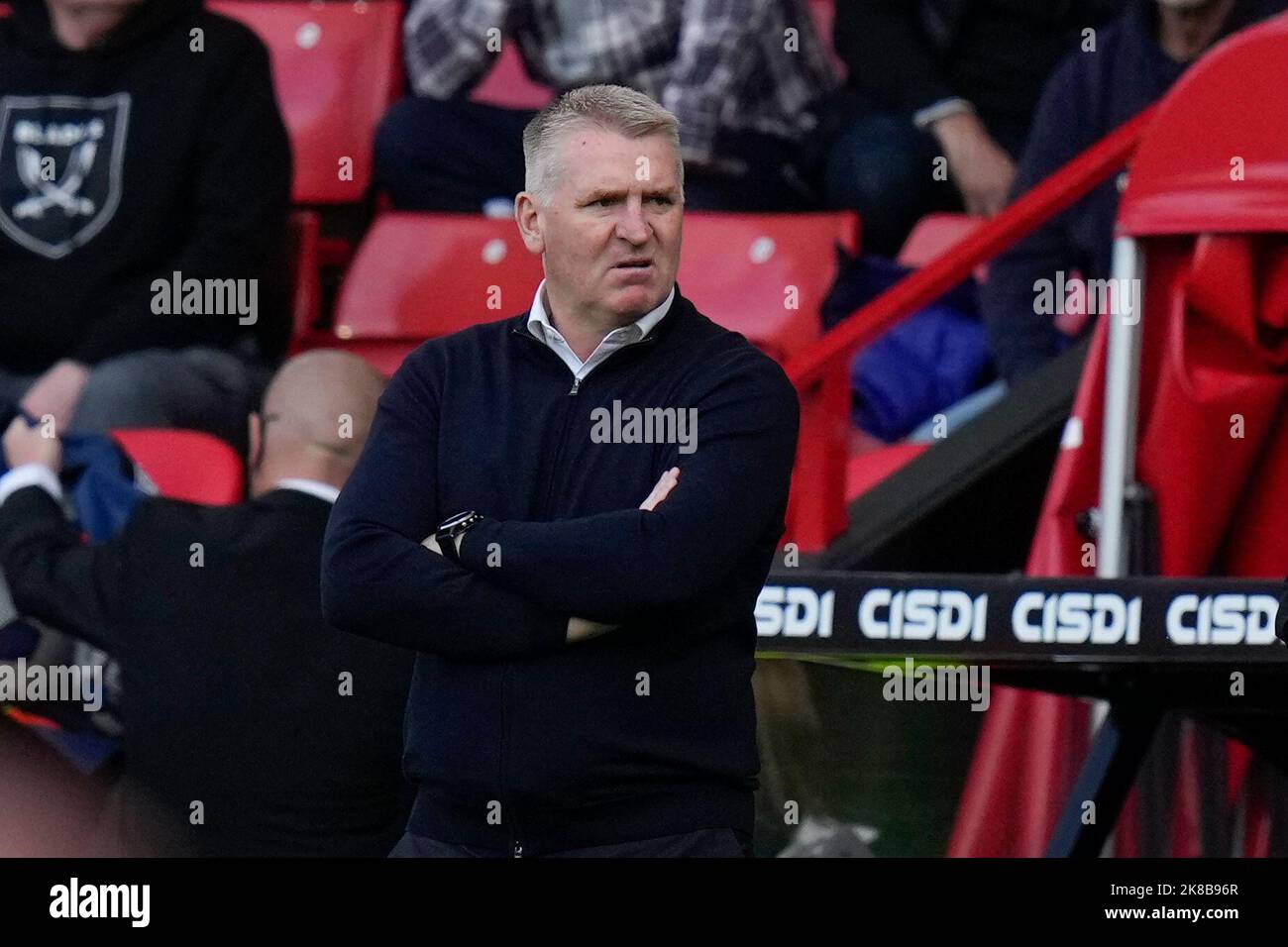 Dean Smith manager of Norwich City watches on during the Sky Bet ...