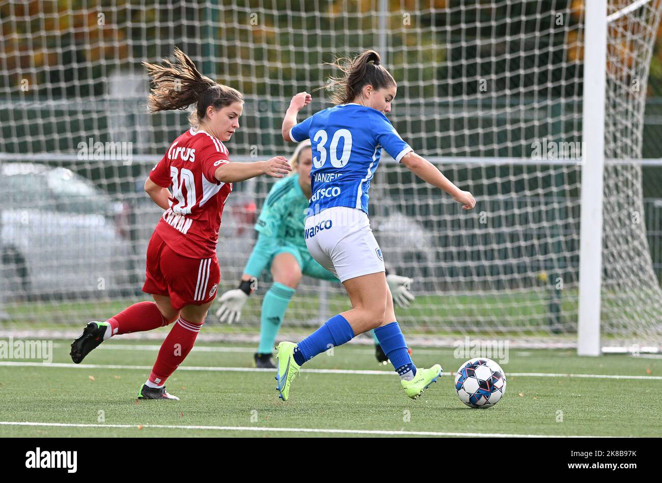 Genk, Belgium. 22nd Oct 2022. Luna Vanzeir (30) of Genk pictured ...