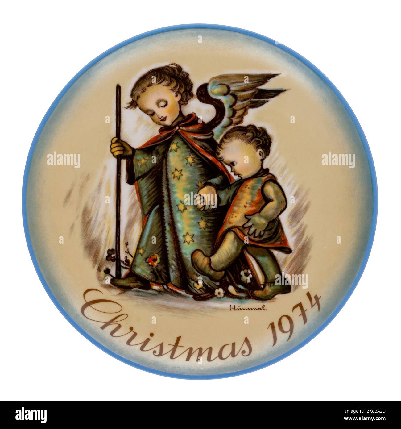 Vintage Sister Berta Hummel Christmas Plate from 1974 entitled Guardian ...
