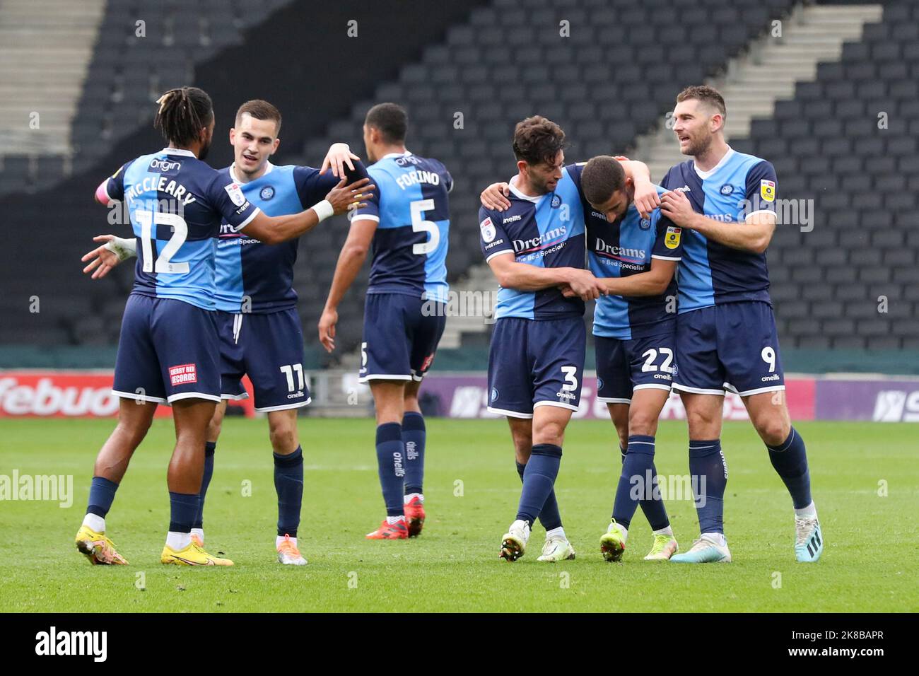 Milton Keynes, UK. 22nd Oct 2022. Nick Freeman celebrates with team ...