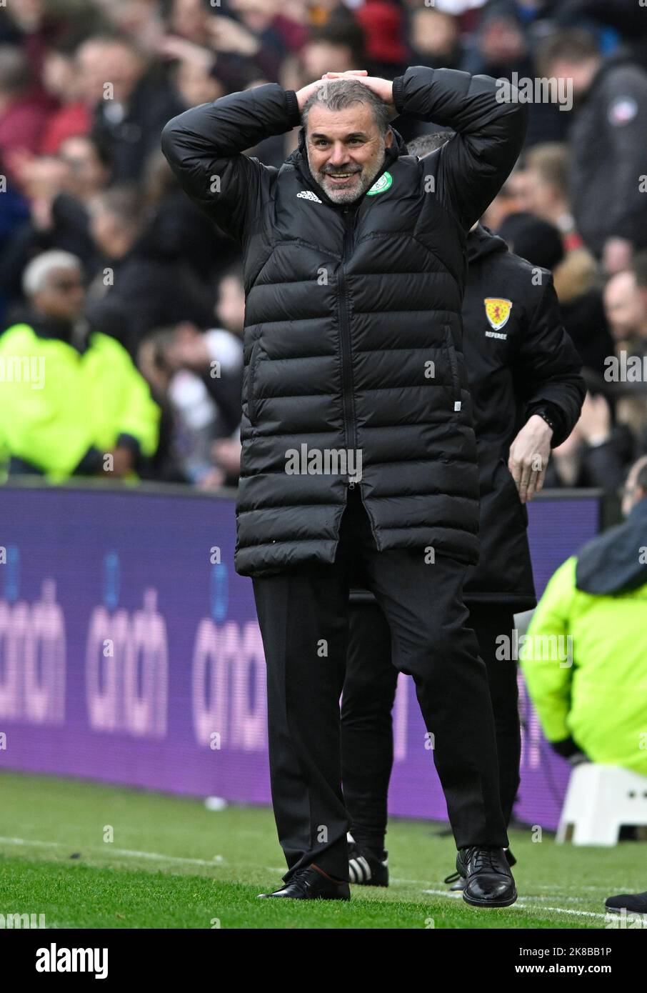 Edinburgh, Scotland, 22nd October 2022. Celtic Manager Ange Postecoglou ...