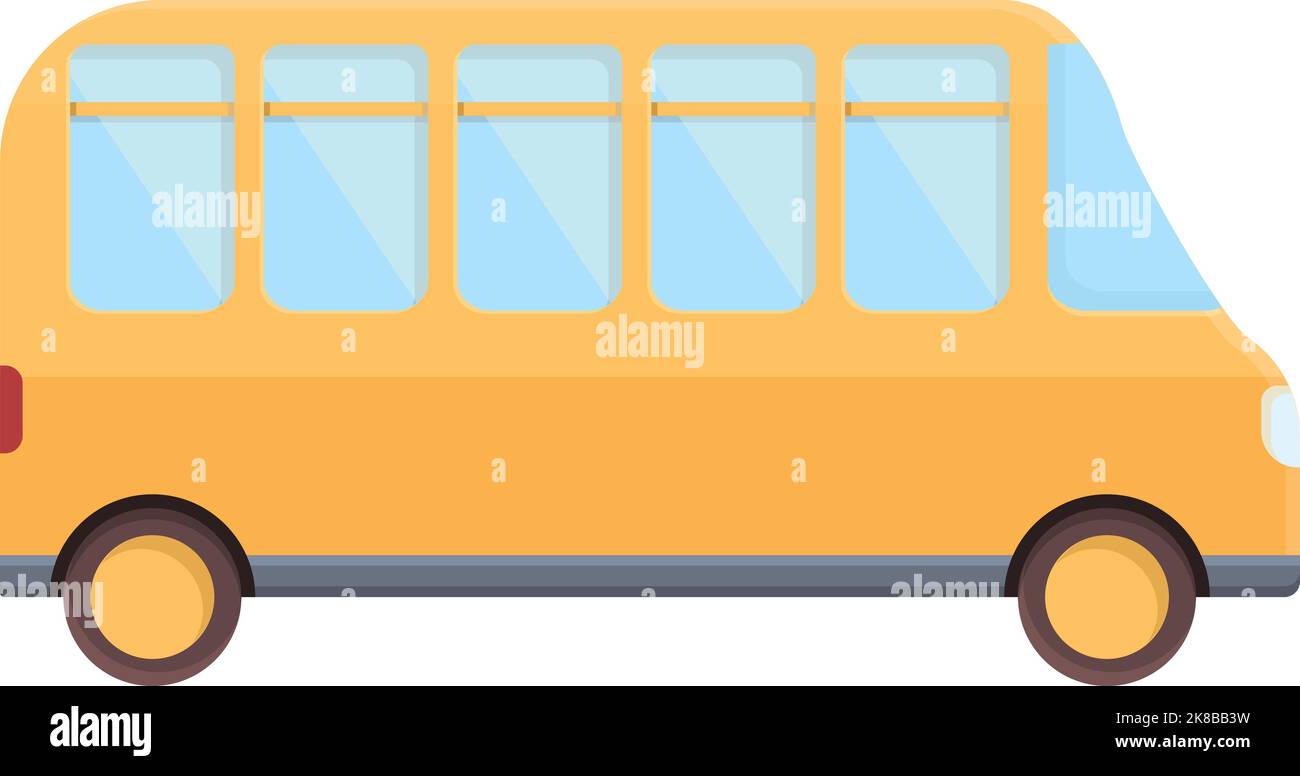 School bus toy icon cartoon vector. Store child. Wood toy Stock Vector ...