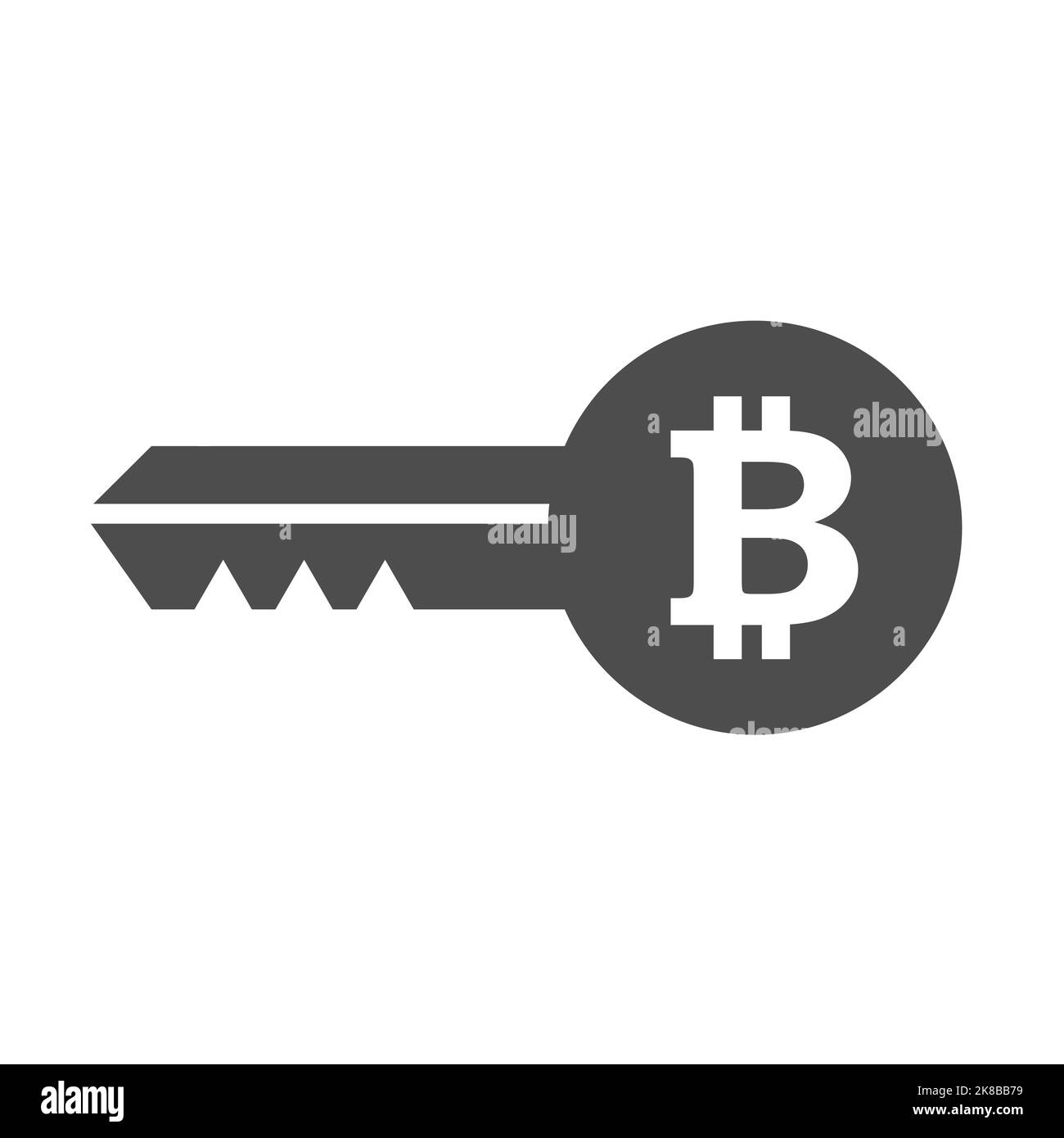 bitcoin key silhouette vector icon isolated on white Stock Vector Image ...