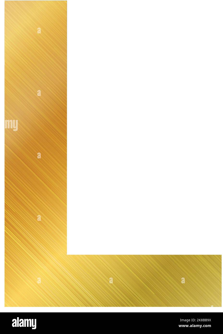 English alphabet, gold texture letter L on white background - Vector ...