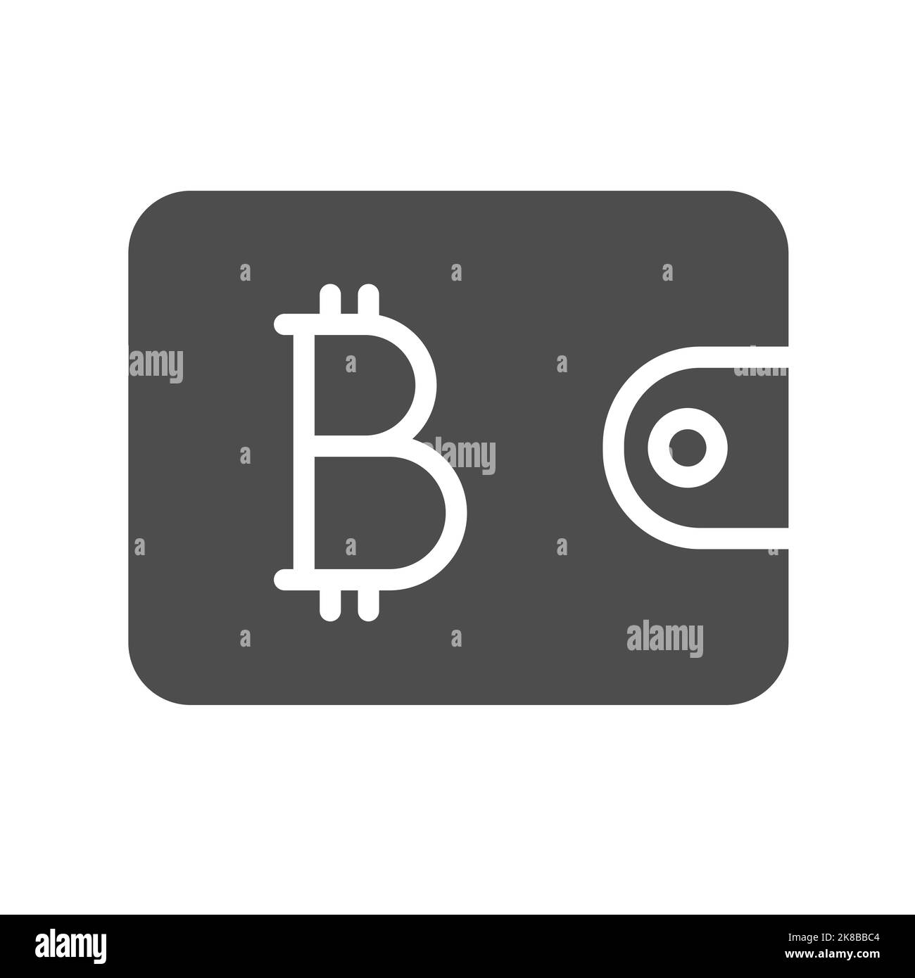 bitcoin wallet silhouette vector icon isolated on white Stock Vector ...