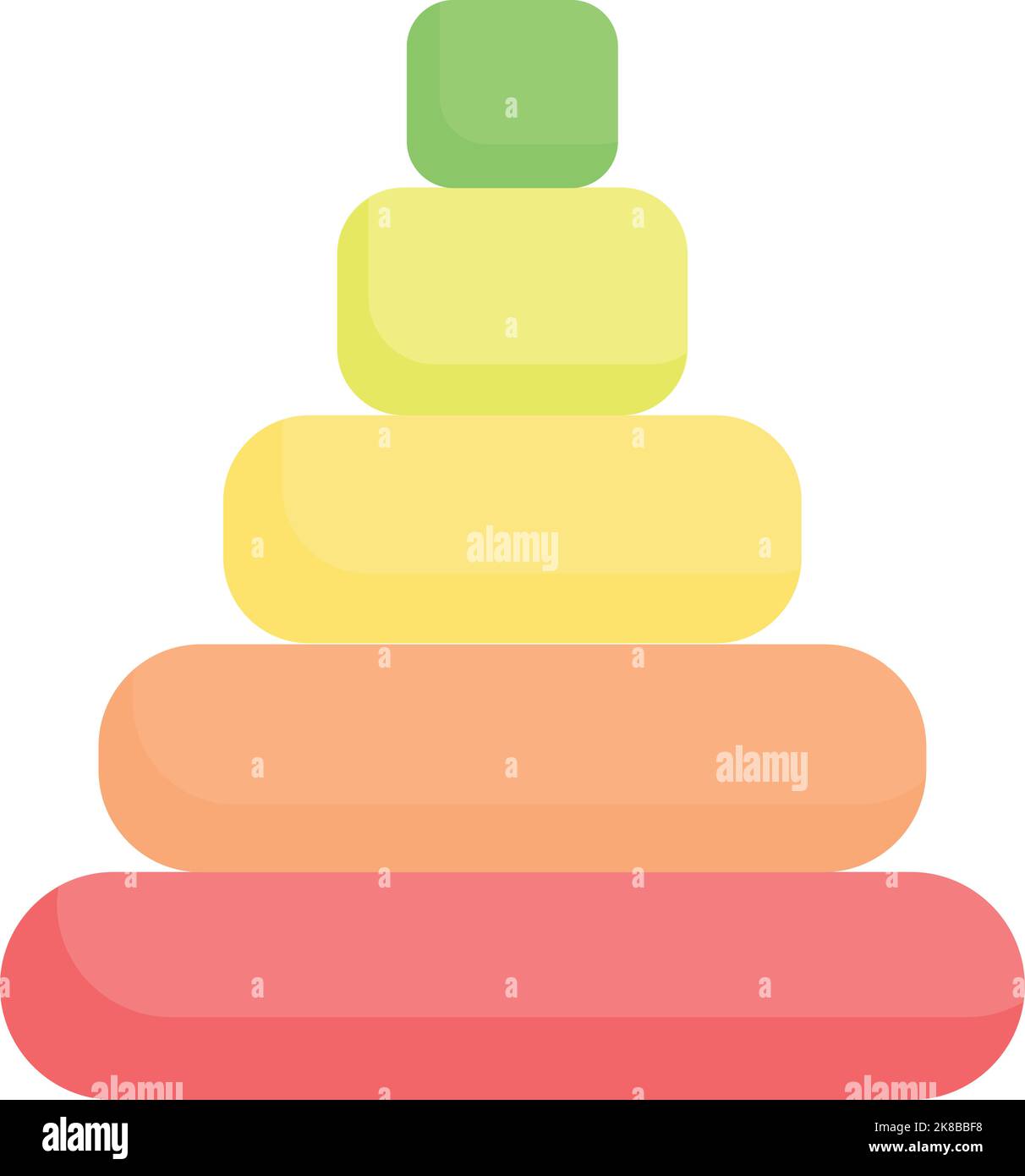 Pyramid toy icon cartoon vector. Kid store. Toy shelf Stock Vector ...