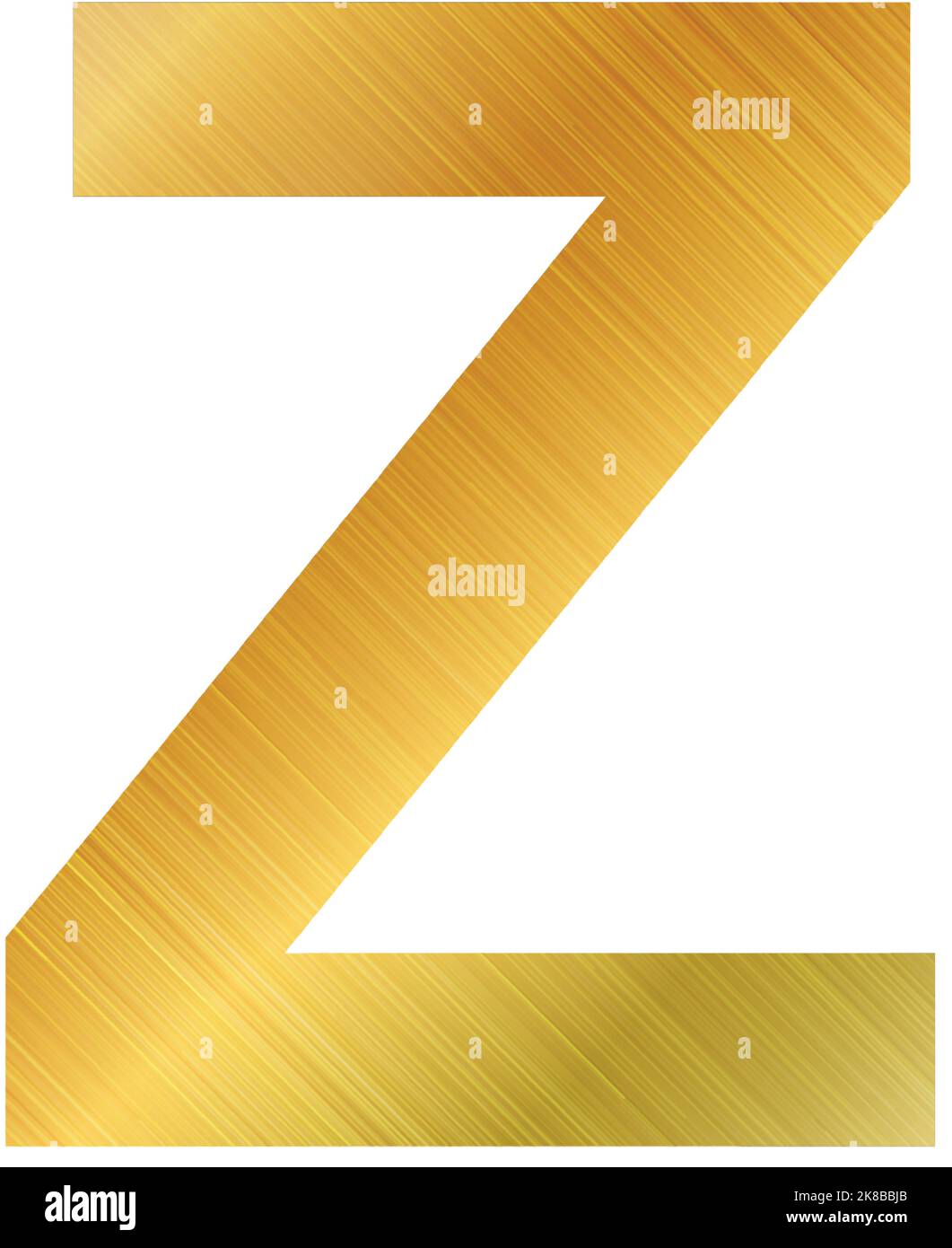 English alphabet, gold texture letter Z on white background - Vector ...