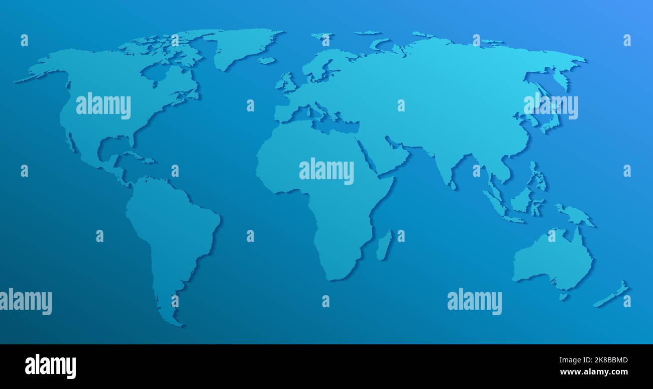 world map with shadow color gradient vector illustration Stock Vector ...